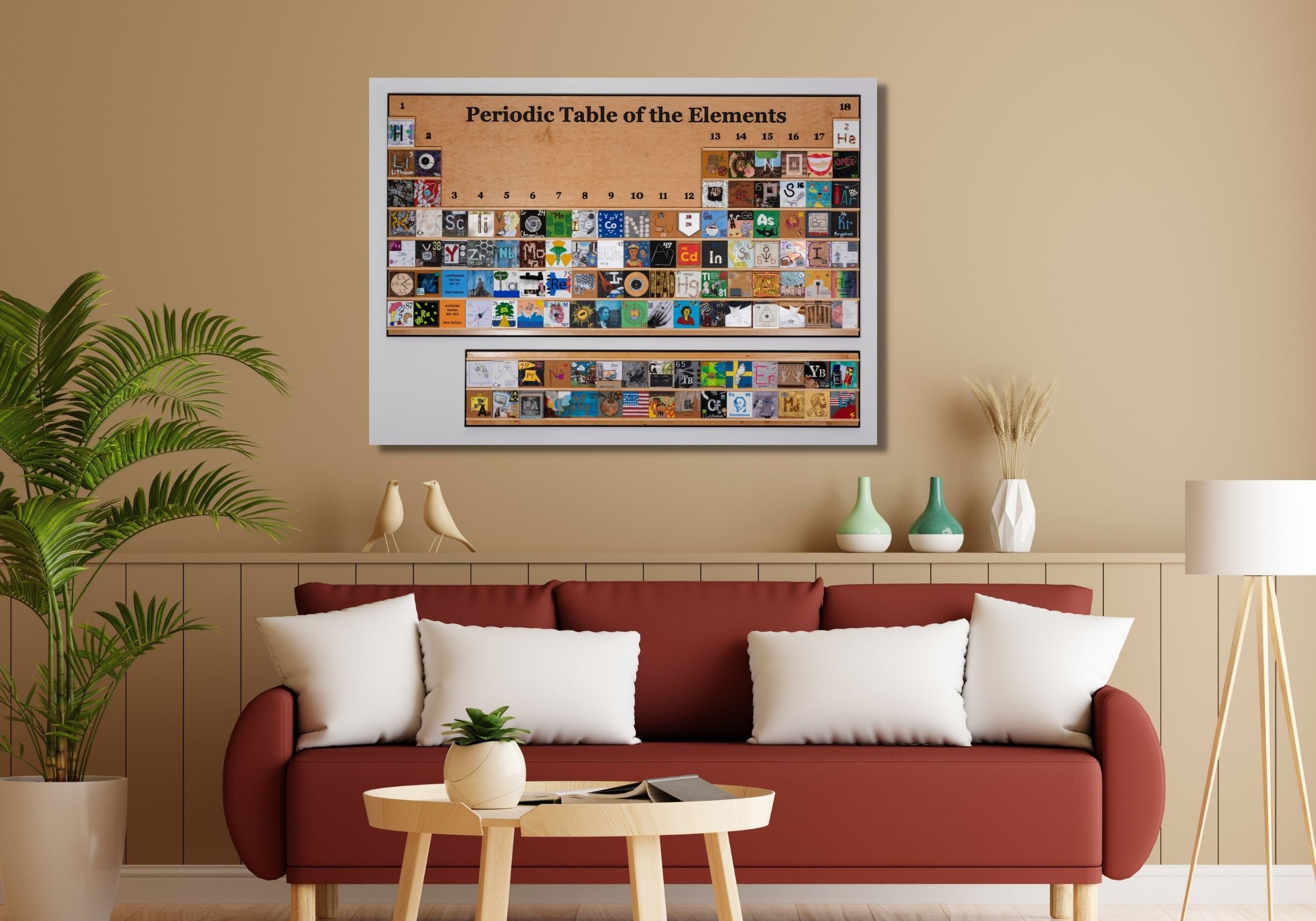 Periodic Table WALL ART, Educational Wall Art Print, Table of Elements ...