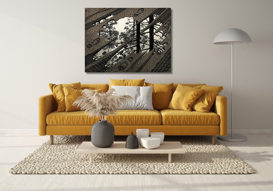 Maurits Cornelis Escher Wall Art,day and Night Ready to Hang Canvas ...