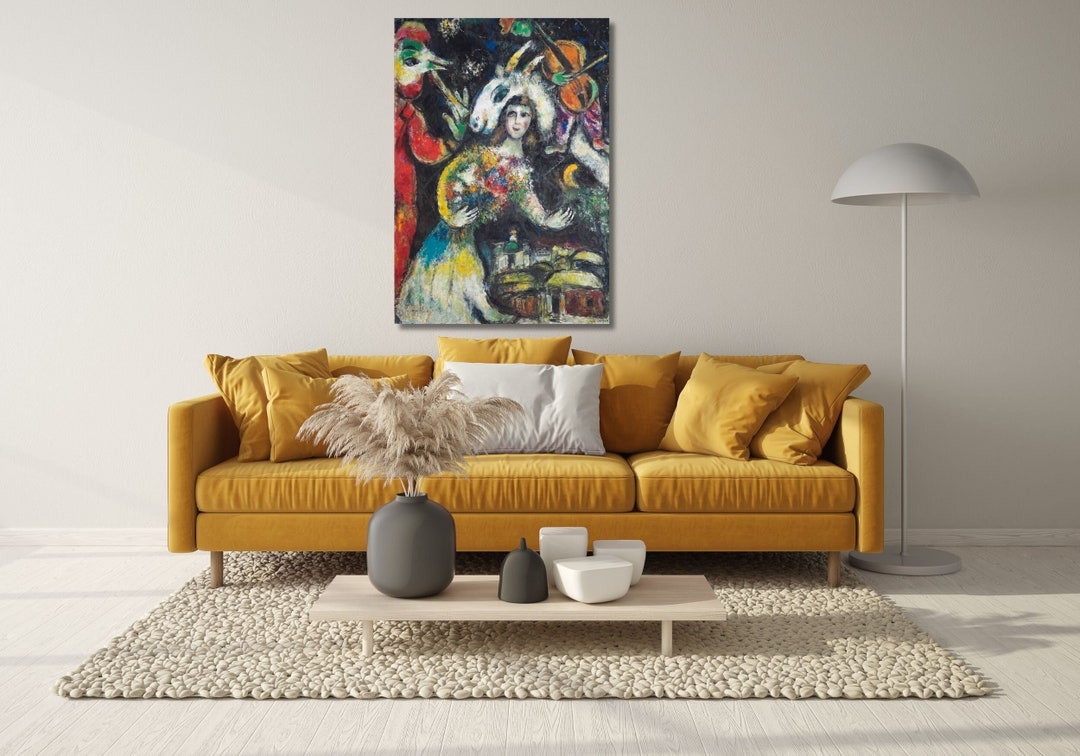 Marc CHAGALL Bride and Goat Print, Marc Chagall Canvas Print,chagall La ...