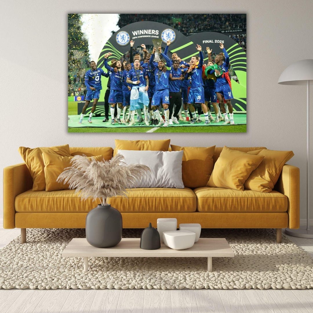 2025 UEFA CONFERENCE LEAGUE Champions Chelsea Poster Canvas, Cole ...