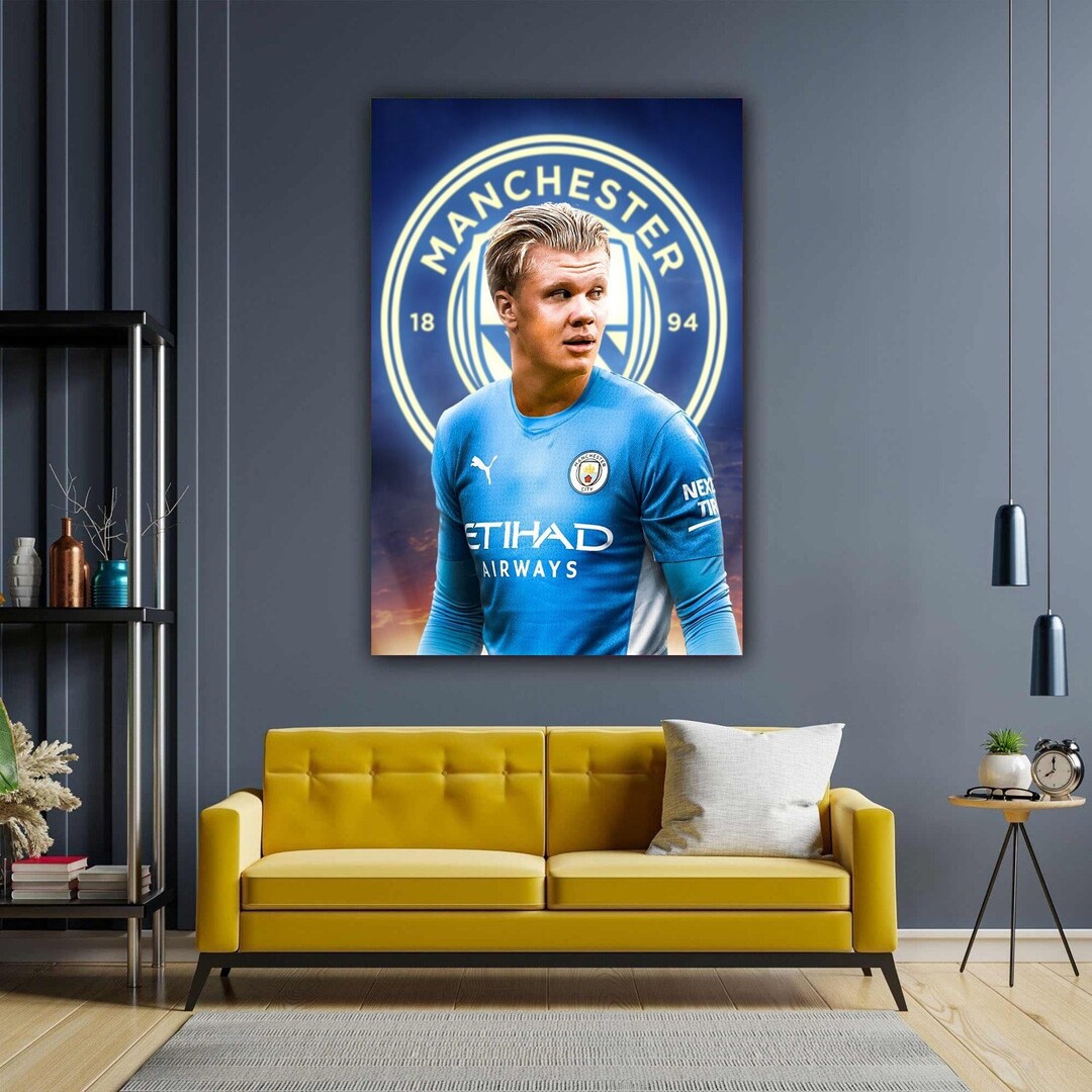 Erling Haaland Canvas,erling Haaland Wall Art, Haaland Poster,erling ...