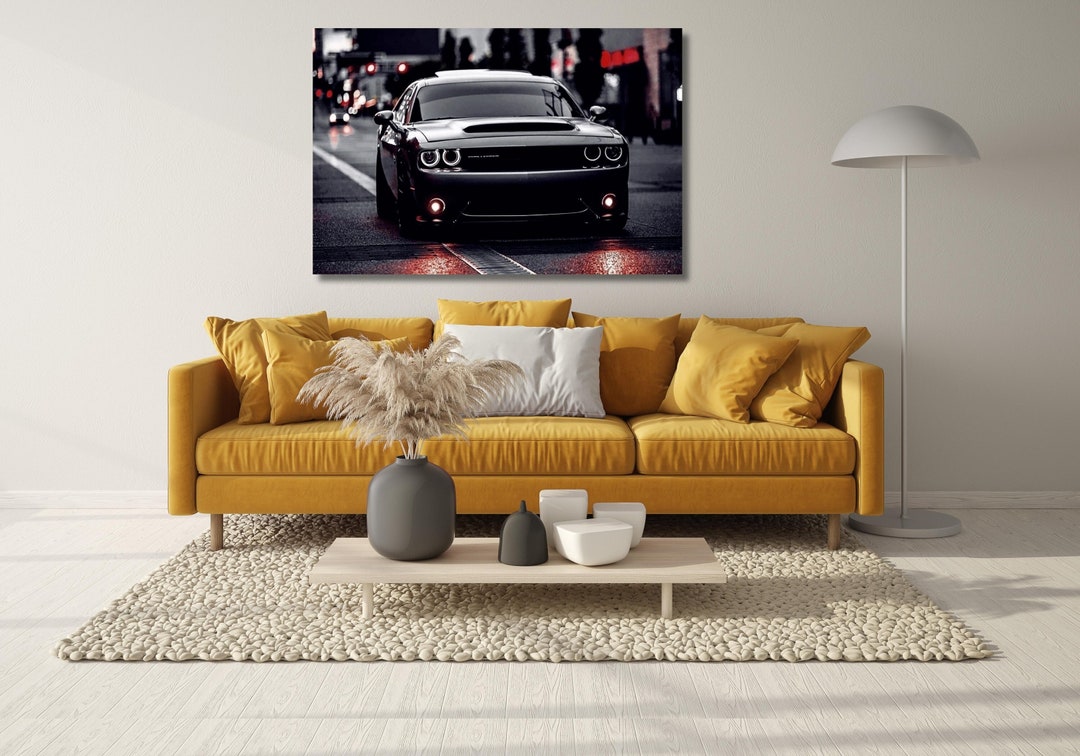 Dodge Challenger Poster SRT Hellcat Canvas, Challenger Poster, Supercar ...