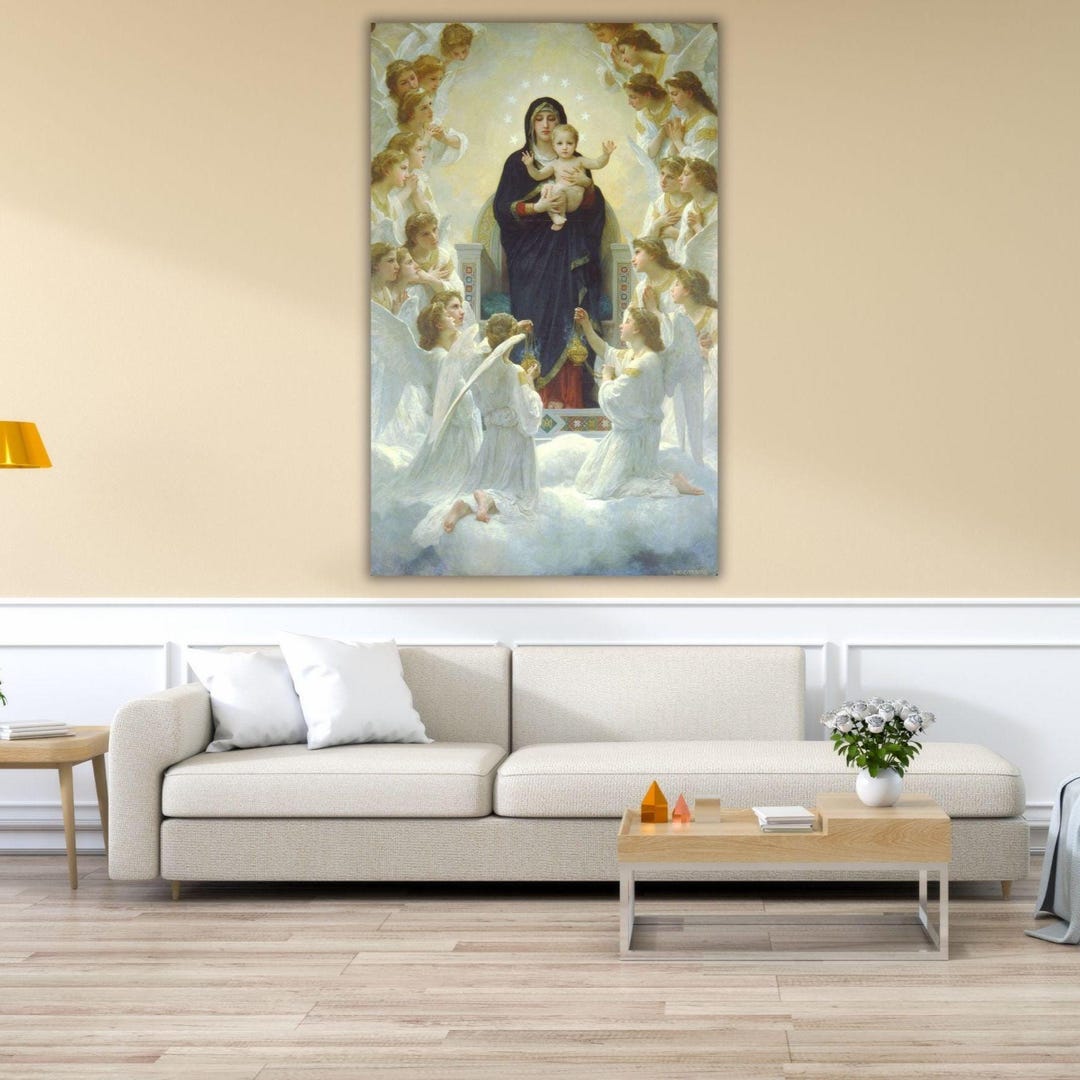 Virgin Mary by William Adolphe Bouguereau Ready to Hang Wall Art Canvas ...