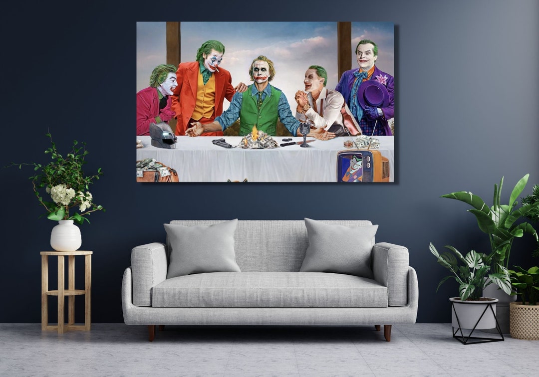 Last Supper All Jokers Canvas Poster Wall Art Joker Wall Decor Extra ...