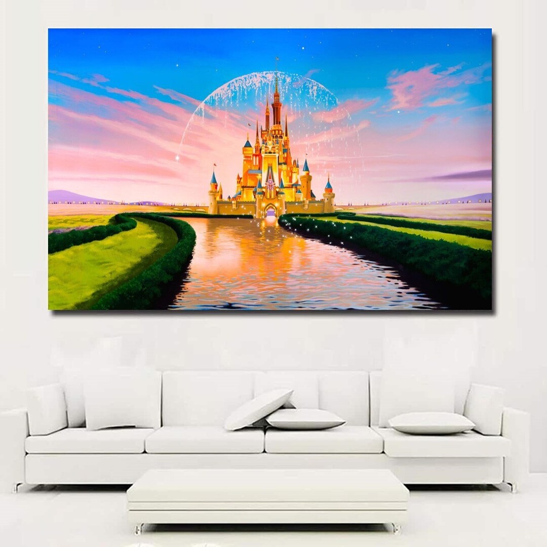 Cinderella Castle Print, Disney Poster, Disney Wall Art, Girls Wall Art ...