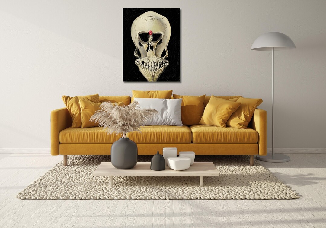 Salvador Dali Canvas Skull Ballerina Wall Art, Skull Ballerina by Dali ...