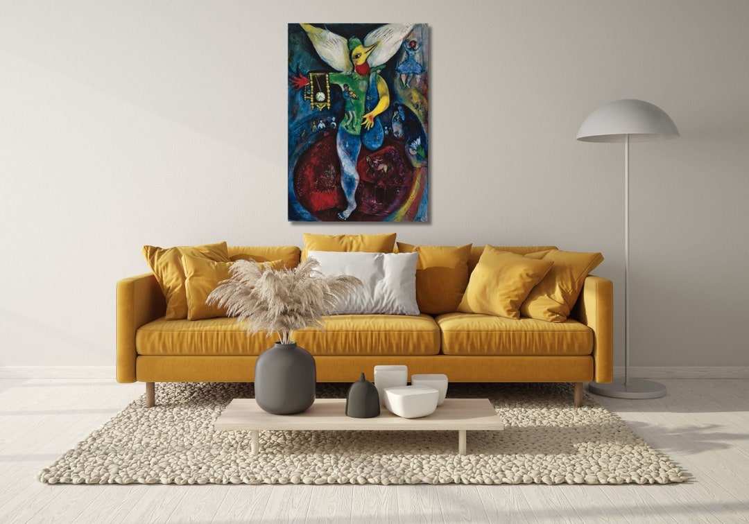 Marc Chagall Canvas Bird Man, Goat and Musician Home Decor, Living Room ...