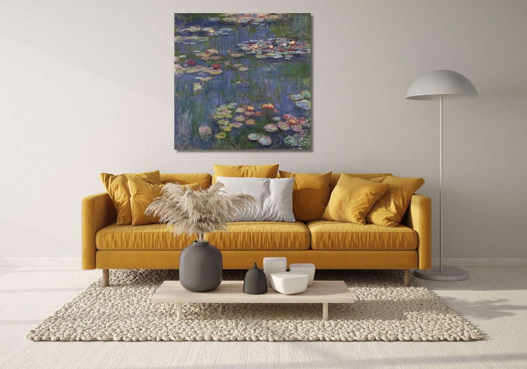 Claude Monet Water Lilies,impressionist Landscape Painting, Garden ...