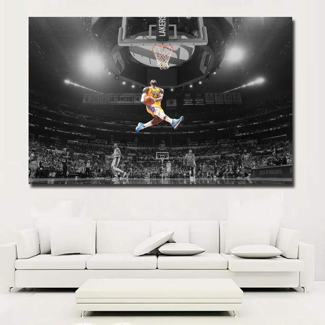 Lebron James Legend Dunk Poster,lebron James Dunk Ready to Hang Canvas ...