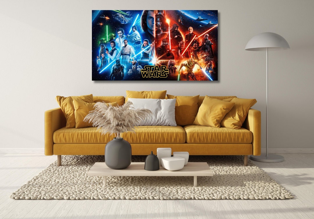 Starwars Full Character Canvas, Star Wars Canvas, Canvas Print Wall ...