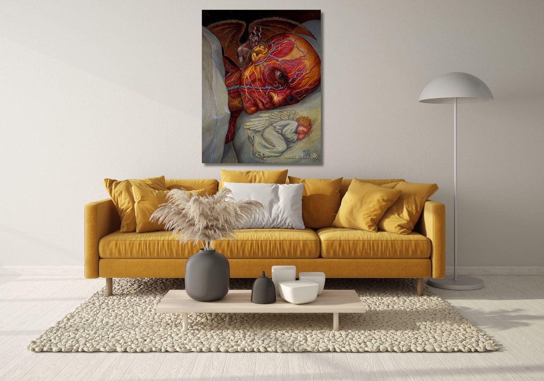 Insomnia by Alex Grey Art, Surrealism Print Art, Alex Grey Inspired ...