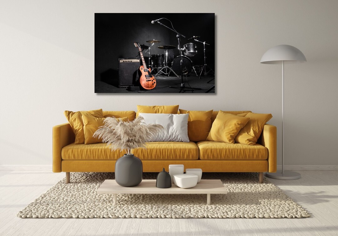 Set of Musical Instruments Wall Art Music Canvas Print Drums Wall Art ...