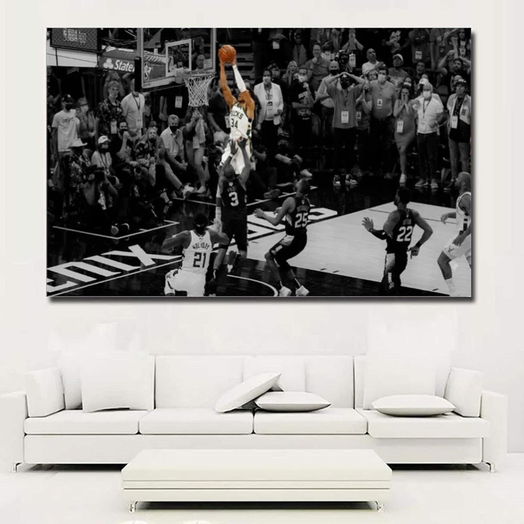 Giannis Antetokounmpo DUNK Poster,giannis Antetokounmpo Canvas Wall Art ...