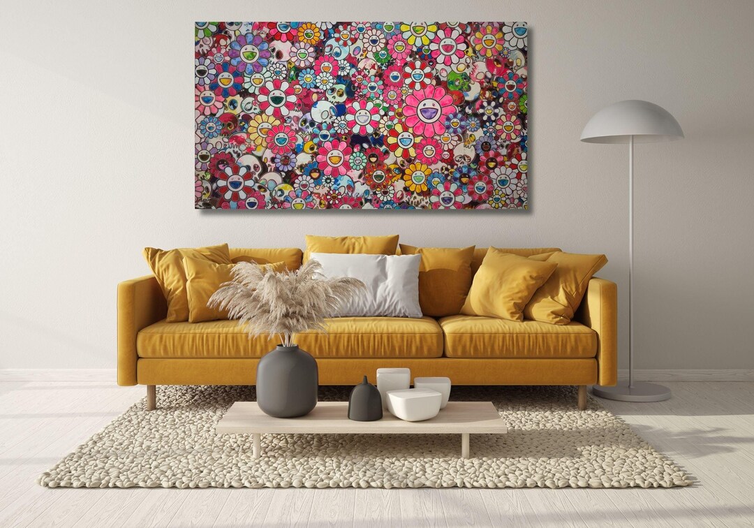 Skulls & Flowers by 2014 Takashi Murakami Canvas, Ready to Hang ...