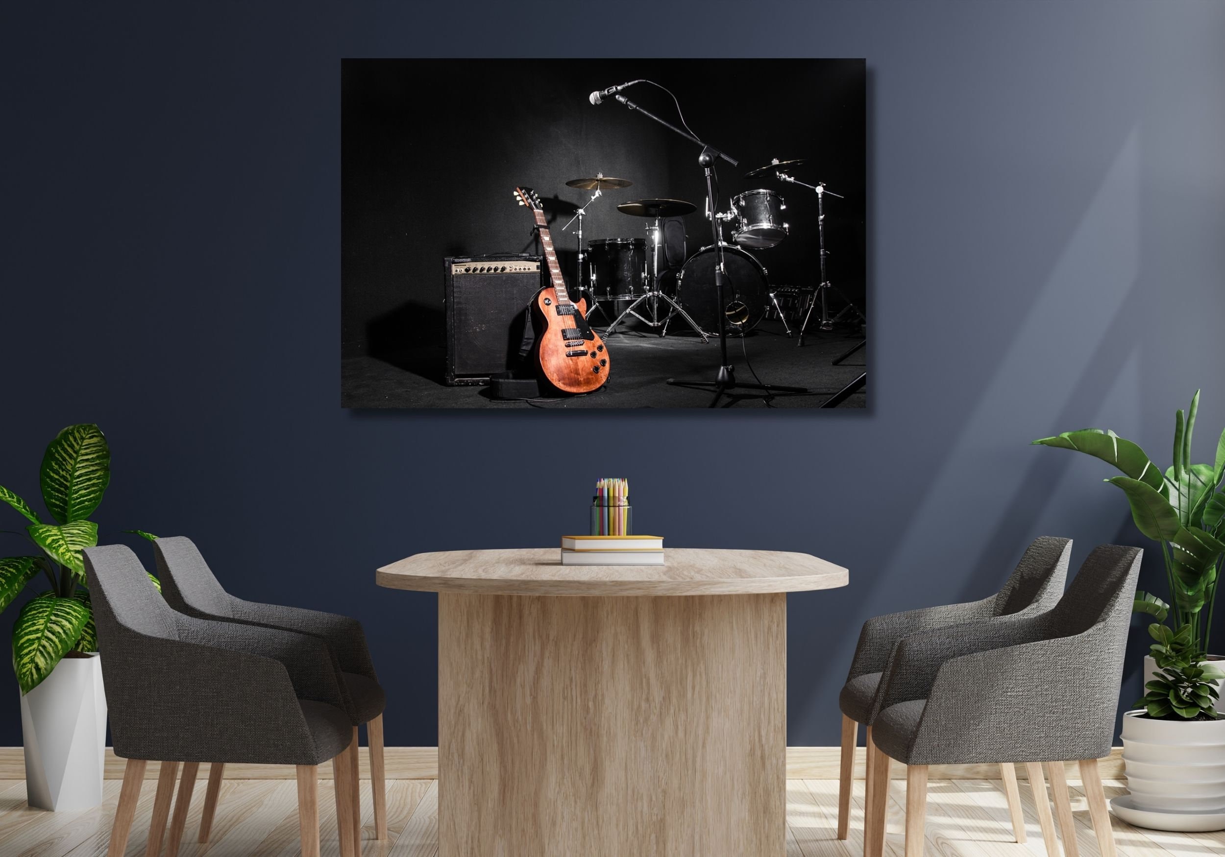 Set of Musical Instruments Wall Art Music Canvas Print Drums Wall Art ...