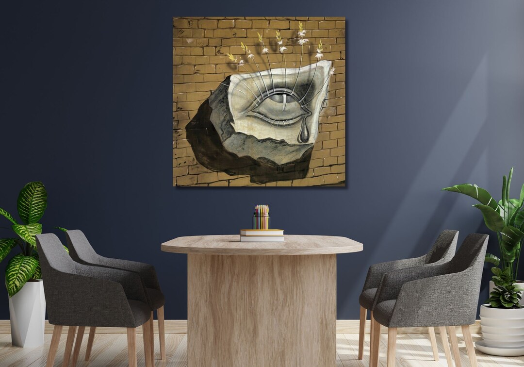Salvador Dali Eye, Eyelashes and Tears Canvas,fine Art,modern Wall Art ...