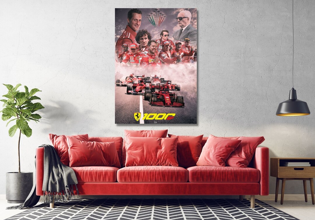 The Legends of Ferrari Poster Canvas ,michael Schumacher,sebastian ...