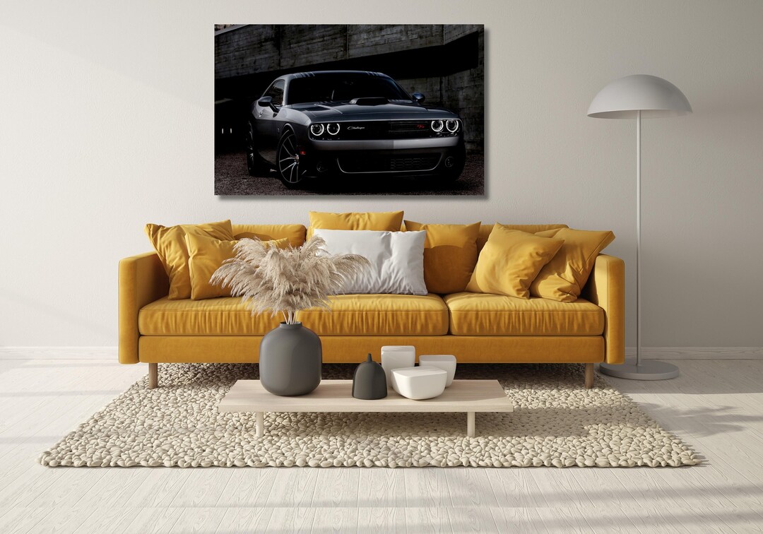 Dodge Challenger SRT Hellcat Canvas Wall Art, Challenger Poster ...