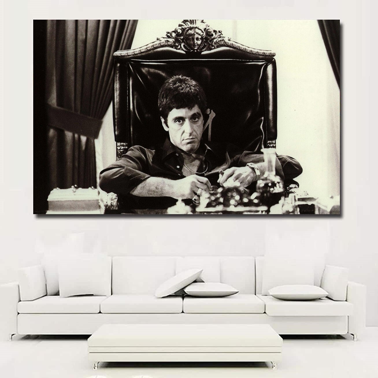 Tony Montana Wall Art Canvas,scarface Poster,scarface Canvas Wall Art ...