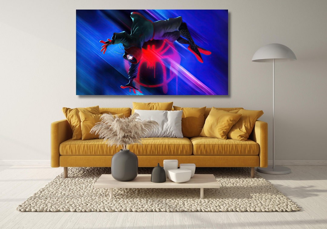 Break Dancer Spiderman Print, Spider-man Across the Spiderverse Canvas ...