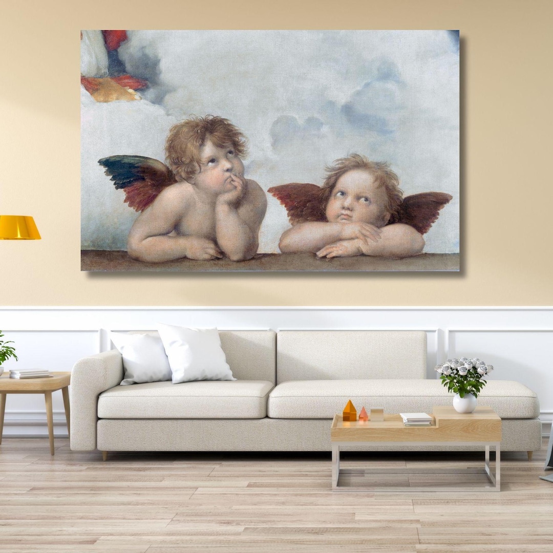 Detail From the Sistine Madonna by Raphael Print, Vintage Art Print of ...