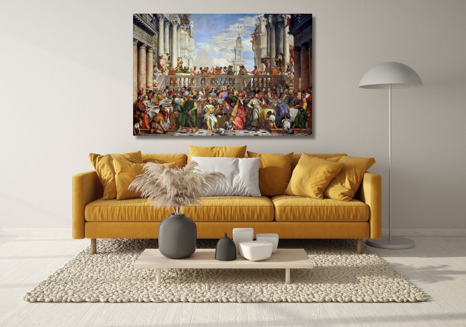 Hz. the First Miracle of Jesus Canvas,more Than 130 Guests, Including ...