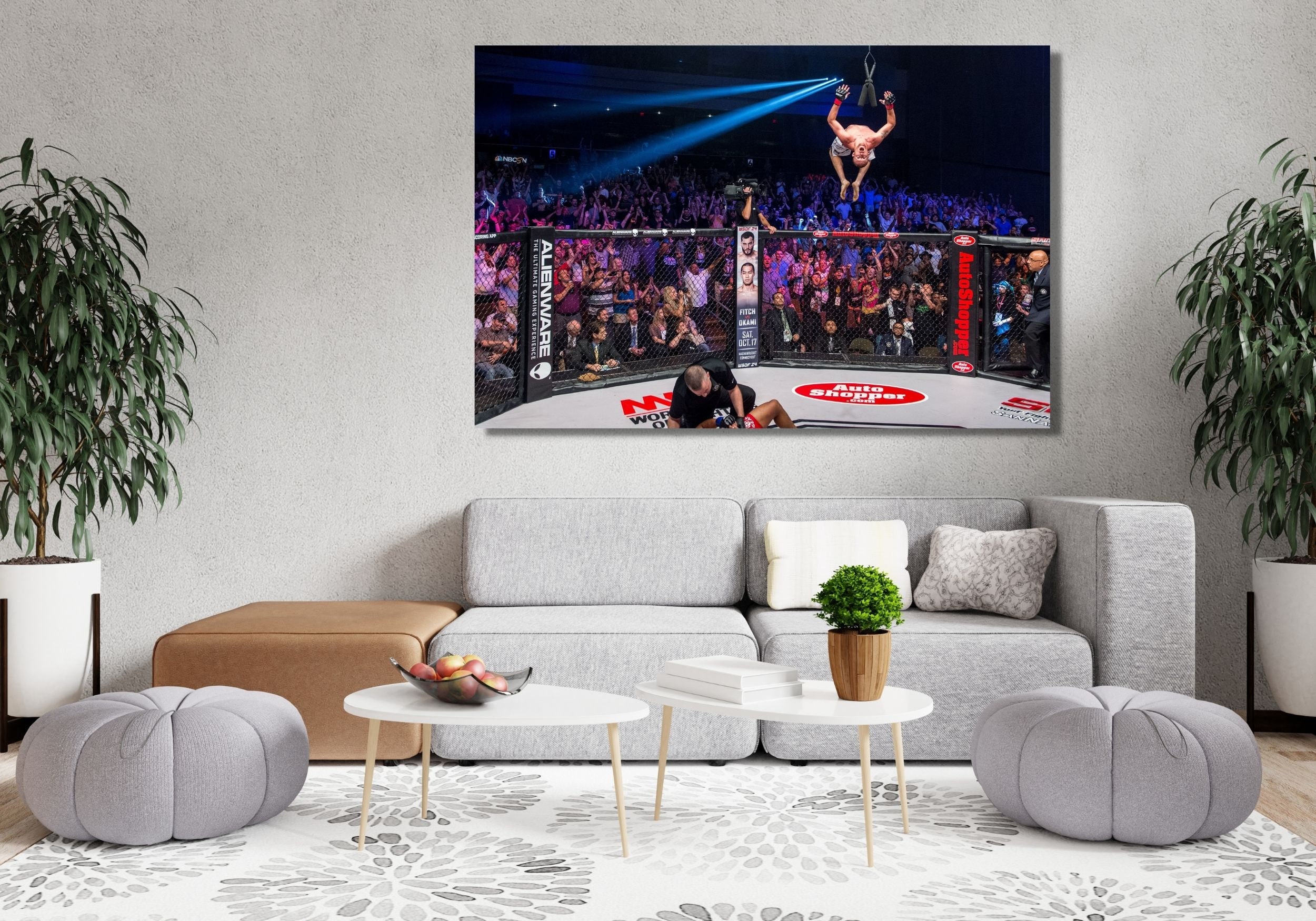 Justin Gaethje Knockout Poster Canvas Wall Art Print BMF Title KO Over ...