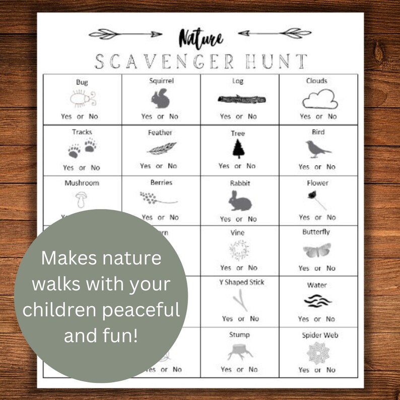 Nature Scavenger Hunt, Nature Study Printable, Homeschool, Instant ...