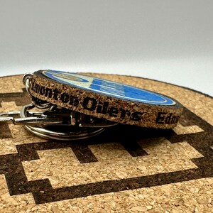 Customisable Laser-cut Wooden Pendant Key Chain for Edmonton Oilers ...