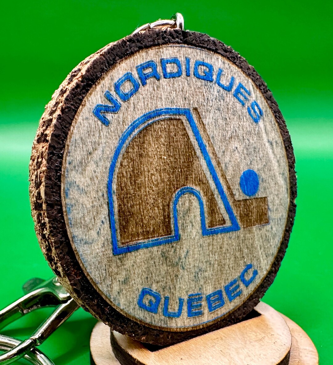 Handcrafted Quebec Nordiques NHL Wooden Keychain: Unique Hockey Fan ...