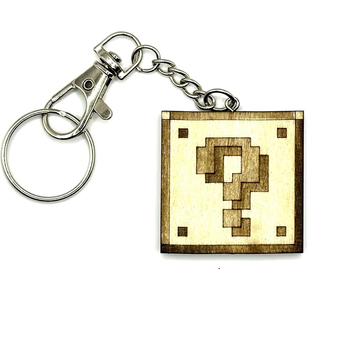 Super Mario Bros 3 NES Block Basswood Keychain Retro Gaming - Etsy