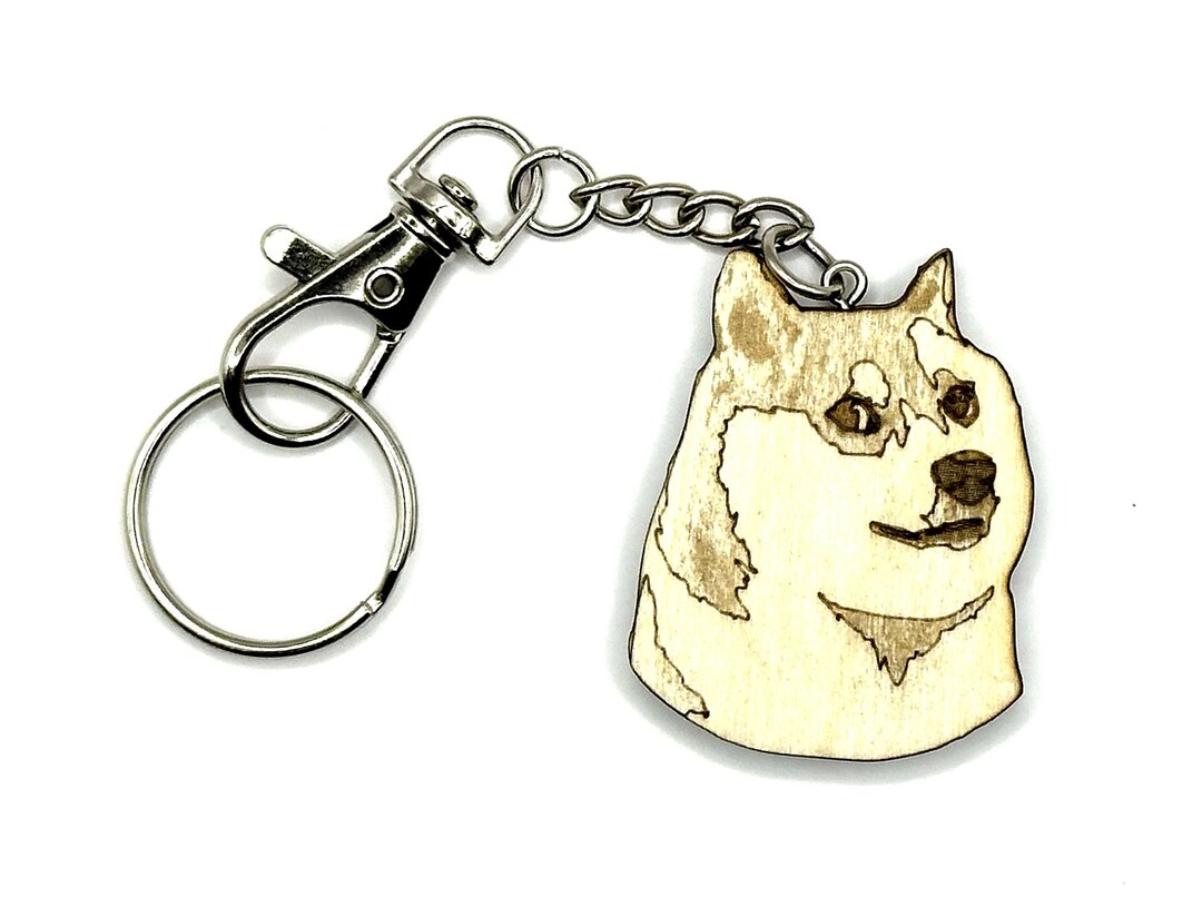 Doge Wood Key Chain WOW MUCH MEME Laser-cut Great Gift - Etsy