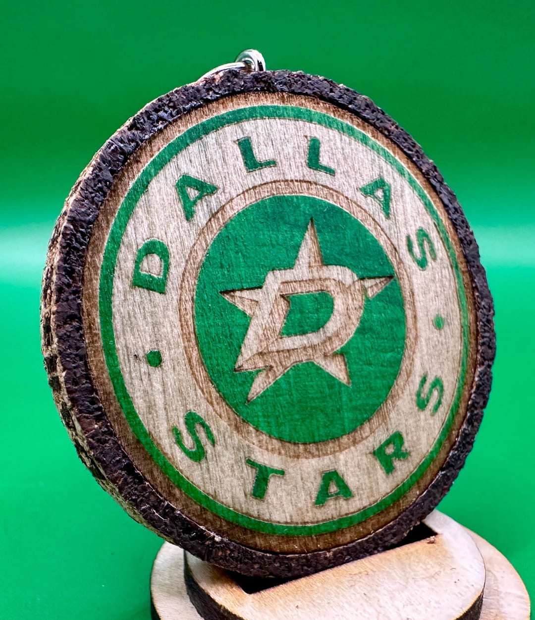 Handcrafted Dallas Stars NHL Wooden Keychain: Unique Hockey Fan Gift ...