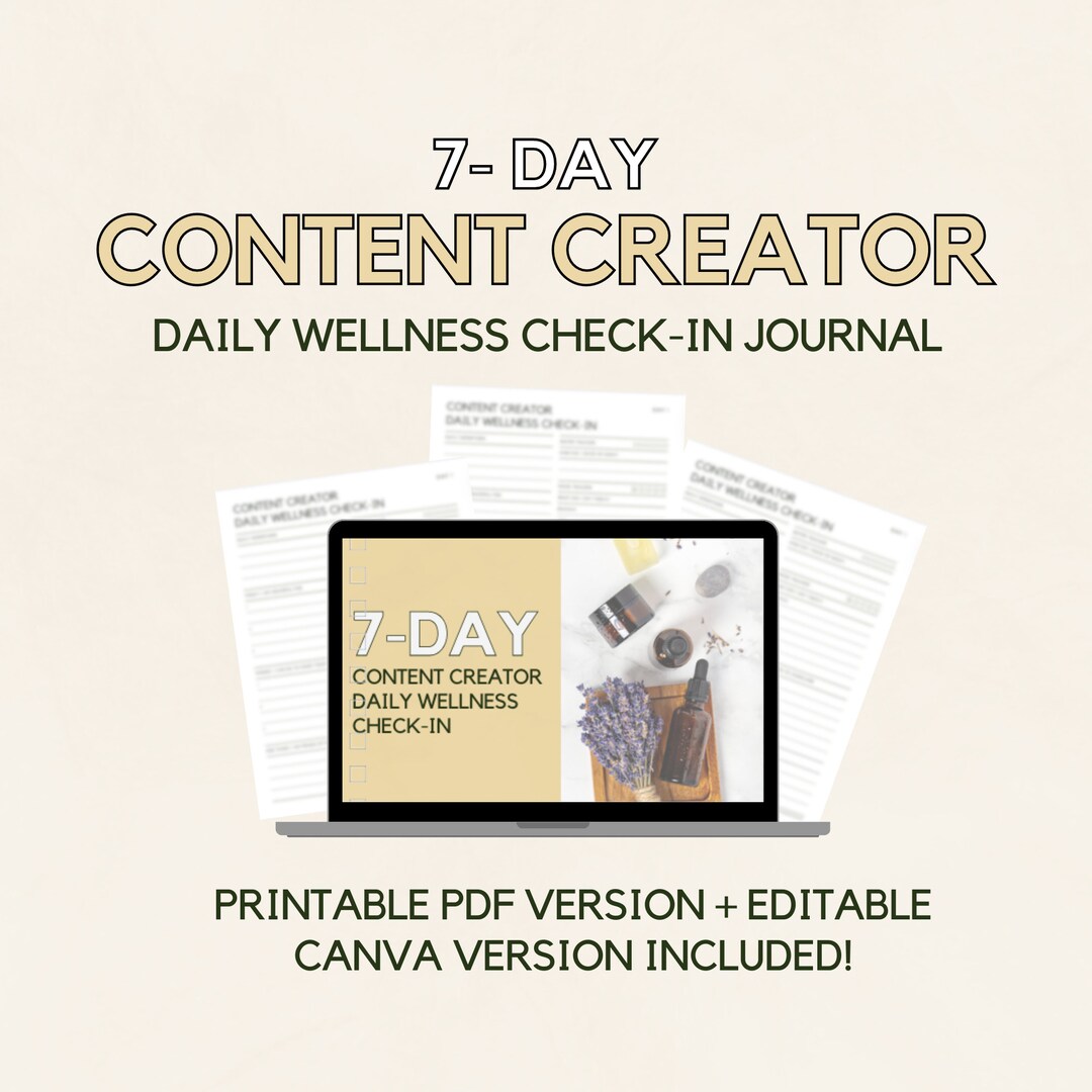 Daily Wellness Journal, Digital Wellness Journal, Digital Journal ...