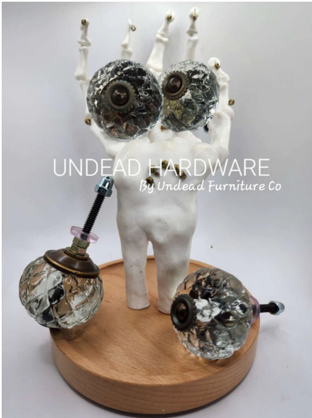 Undead Hardware BETHSHEBA Round Crystal Knob 1.75 Diameter Drawer Knob ...