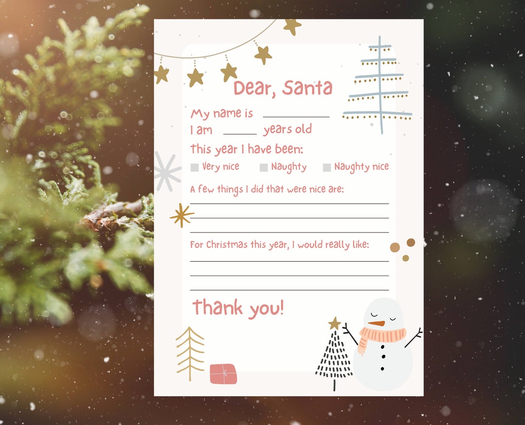 Letter to Santa Naughty and Nice List Coloring and Game Sheets - Etsy