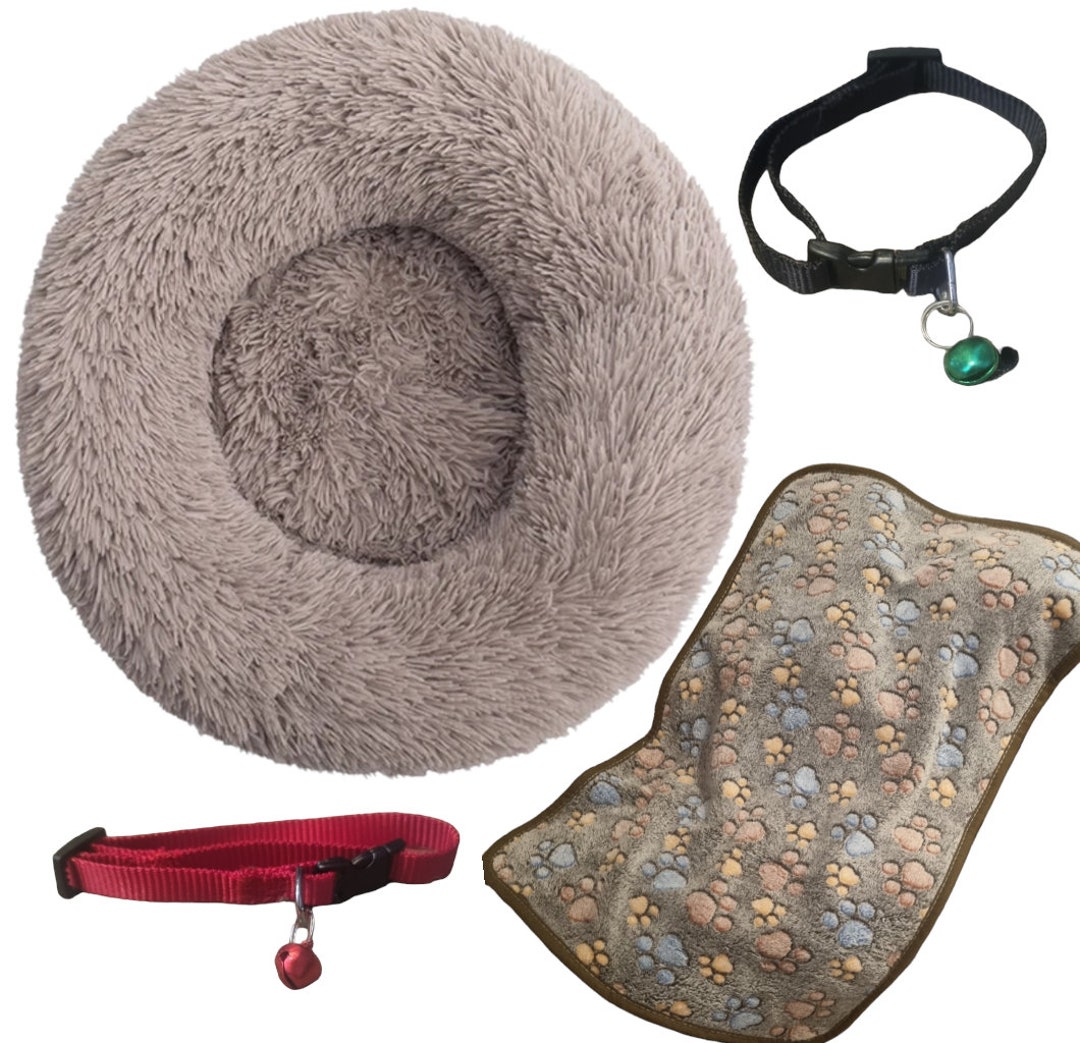Cat Bed Bundle, 60CM Cat Bed, Cat Collar, Cat Blanket/ Comforter - Etsy