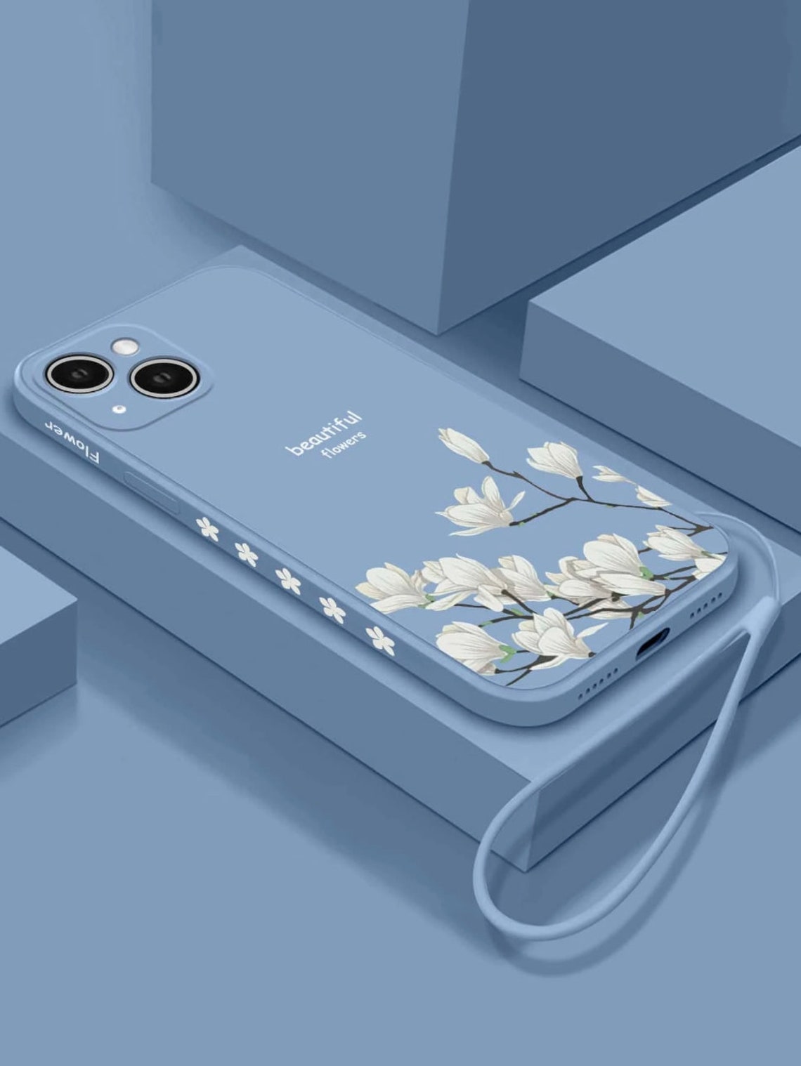 Blue Watercolor Flowers Phone Case iPhone & Samsung Galaxy, Floral ...
