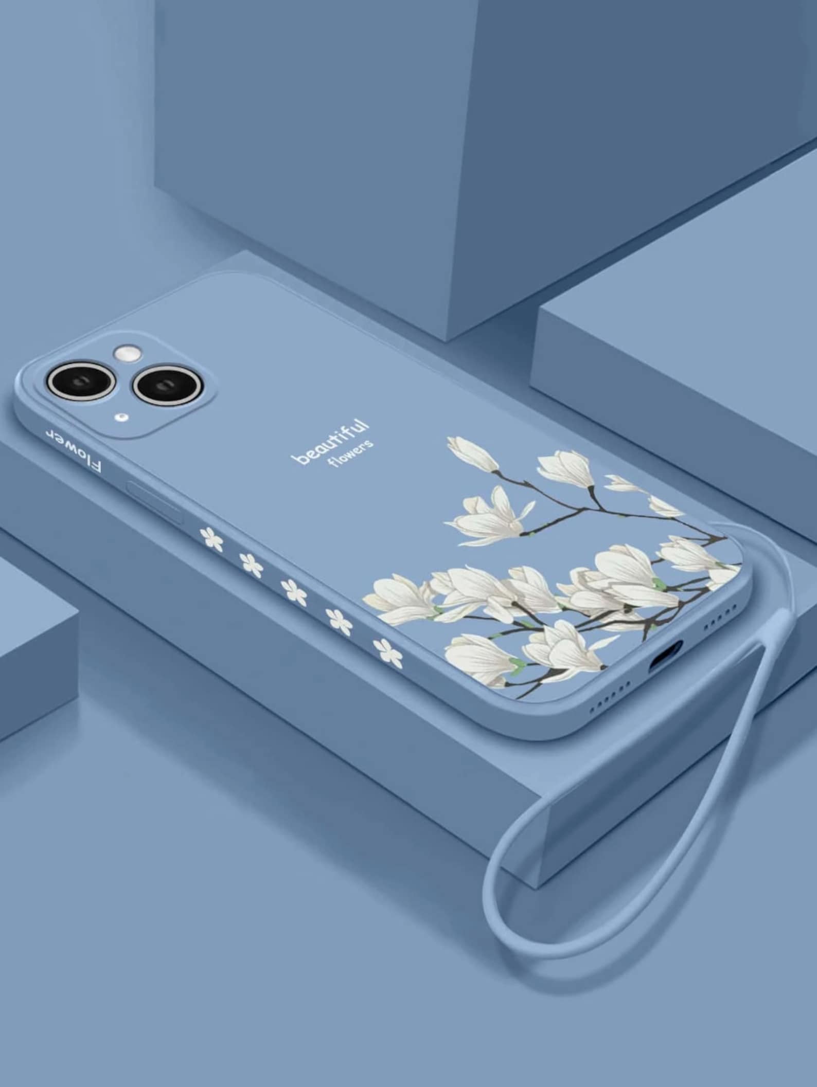 Blue Watercolor Flowers Phone Case iPhone & Samsung Galaxy, Floral ...