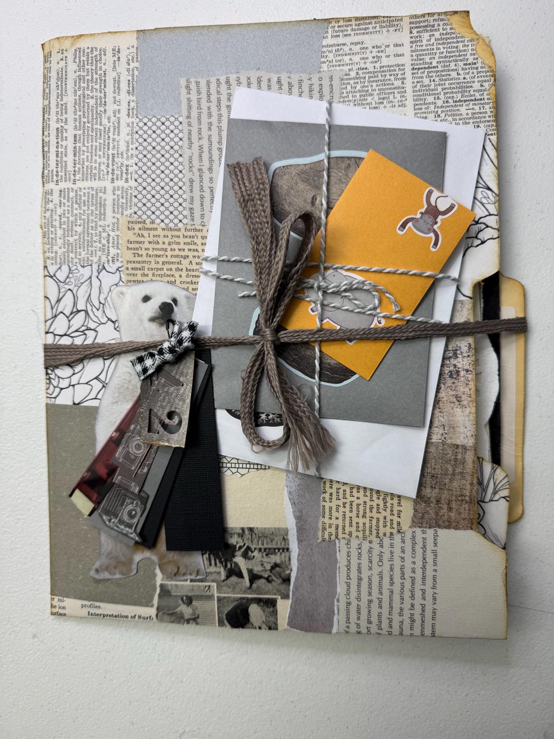Gray File Folder Folio Stuffed With Modern and Vintage Ephemera of All ...