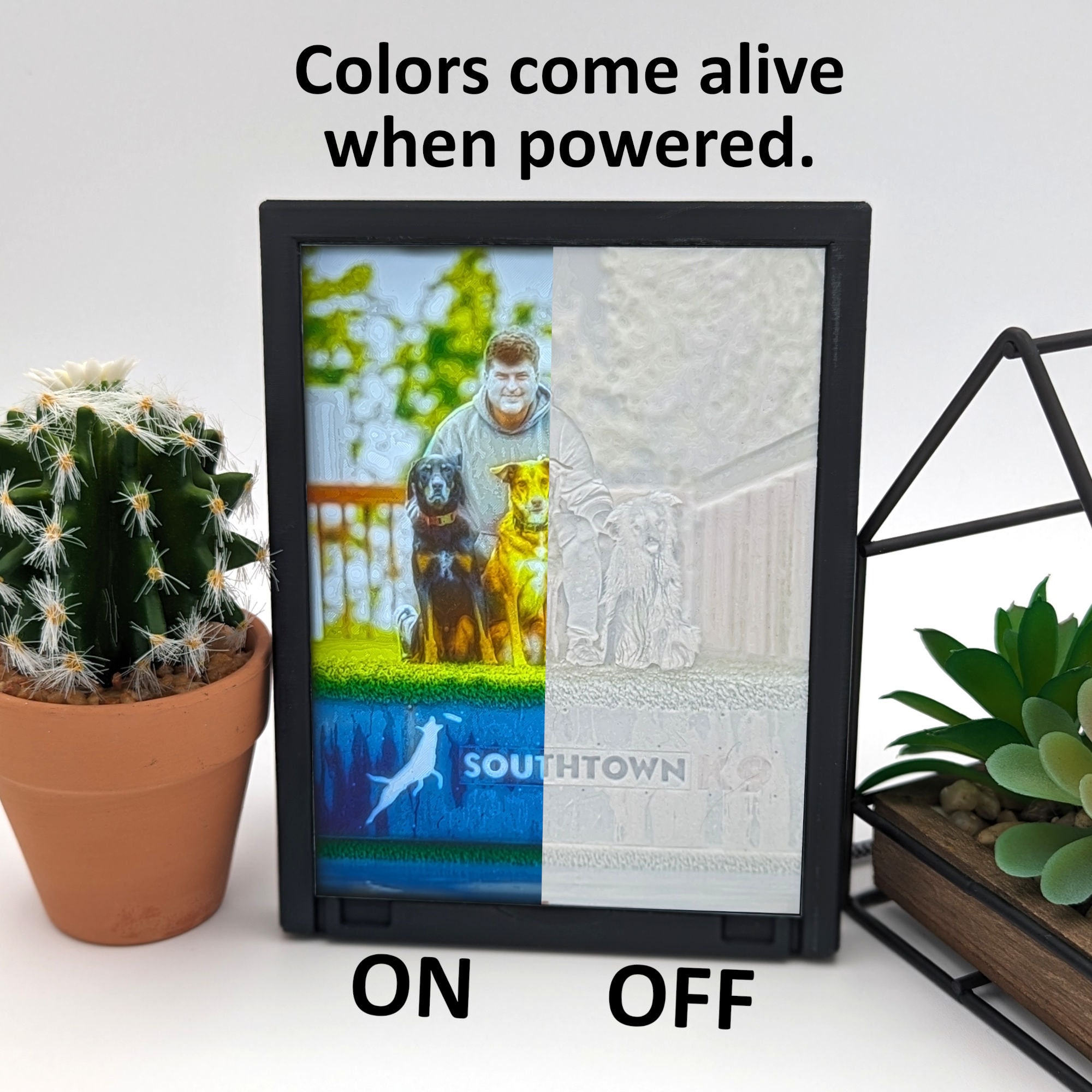 Custom Lithophane Effect Light-up Frame, Personalized Photo Display ...