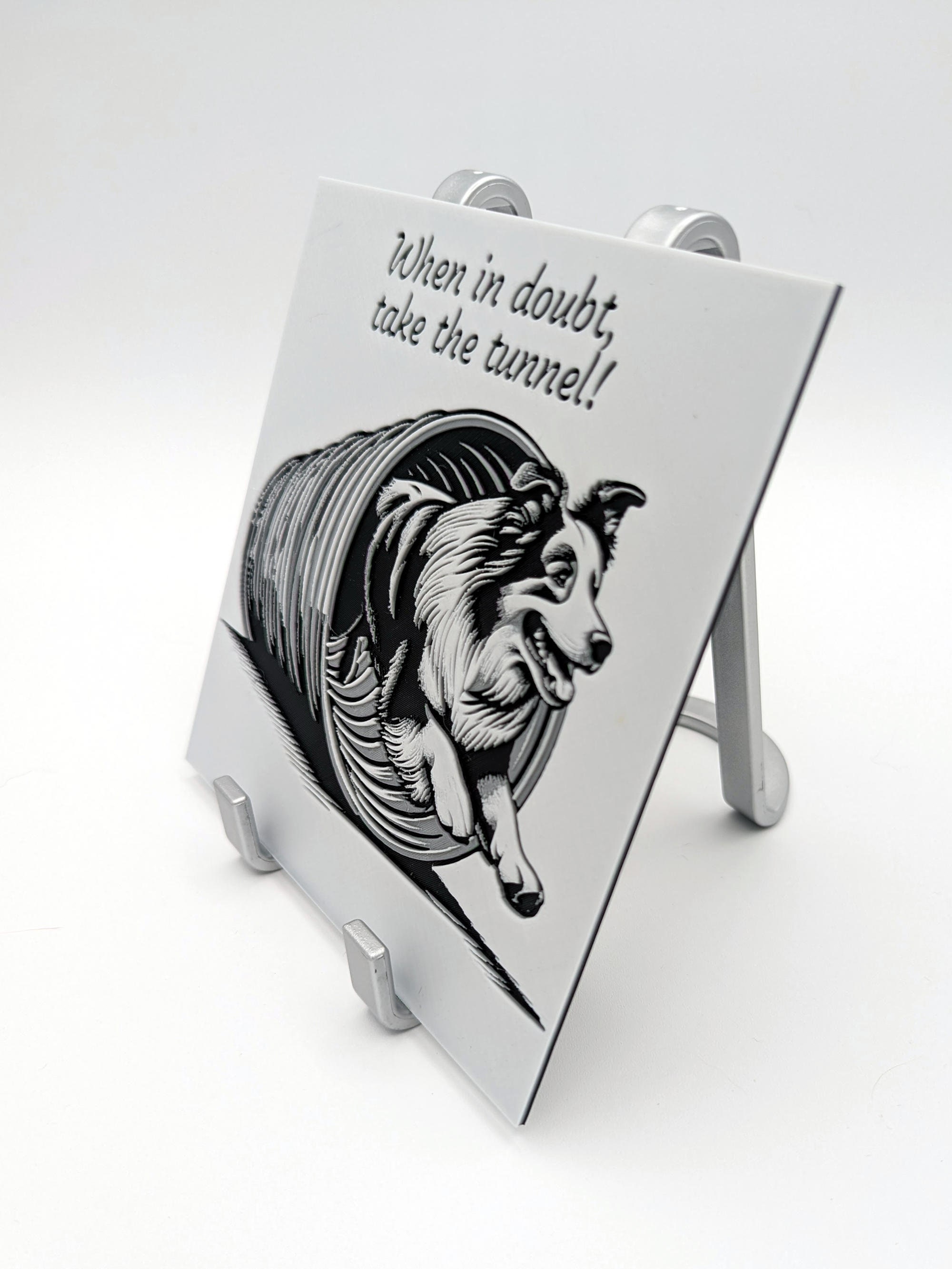 Funny Dog Agility Themed Sign for Wall or Desk, Collie Mom Gift ...