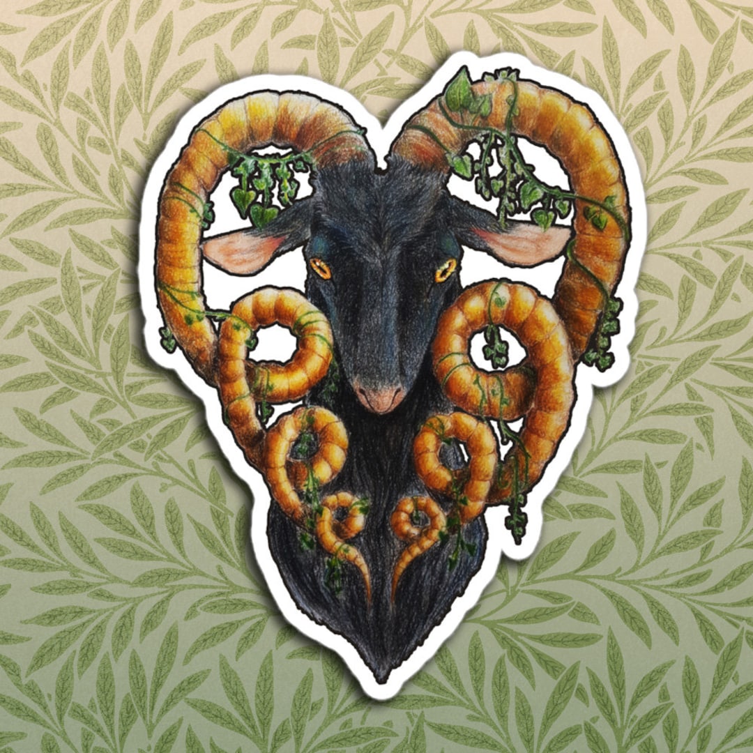 Cute Goat Fantasy Folk Animal Sticker, Decal, Zoo, Farm, Wildlife, Gift ...
