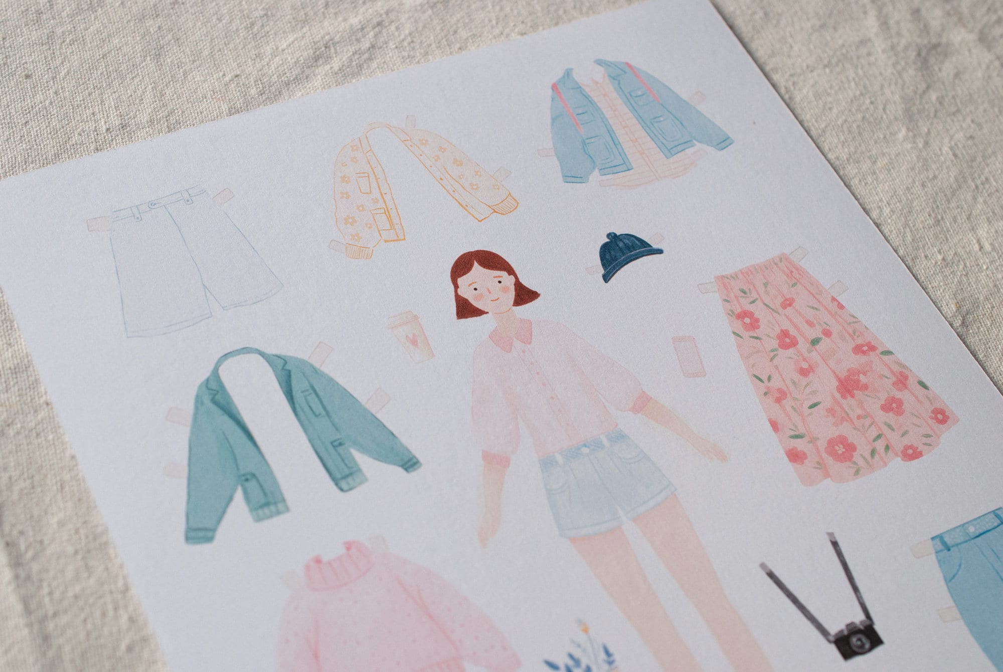 Paper Doll Printable PDF Chloe Print and Cut DIY Cozy Outfit Wardrobe ...