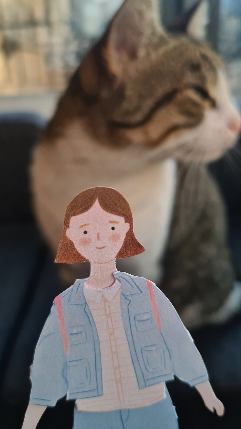 Paper Doll Printable PDF Chloe Print and Cut DIY Cozy Outfit Wardrobe ...