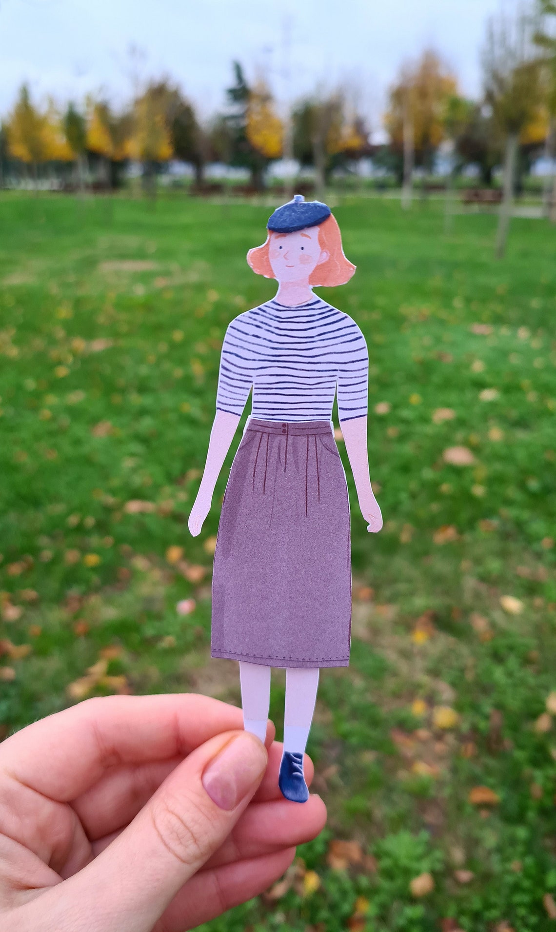 Paper Doll Printable PDF Lola Print and Cut DIY Cozy Outfit Wardrobe ...