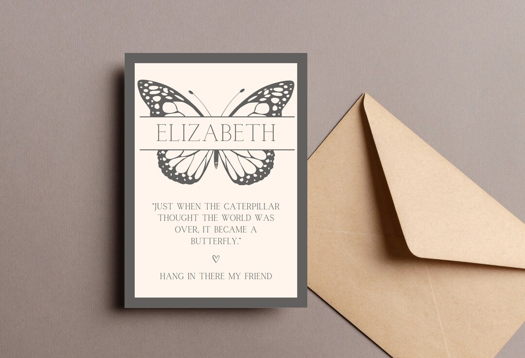 Personalized Card With Name, Custom Card, Thinking of You Card, Custom ...