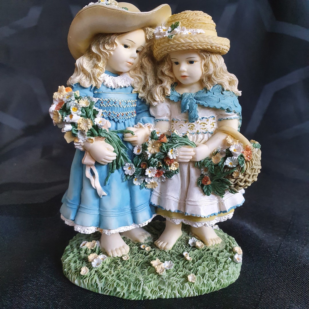 Porcelain Figurine "the Flower Gatherers" by Christine Haworth, by the ...