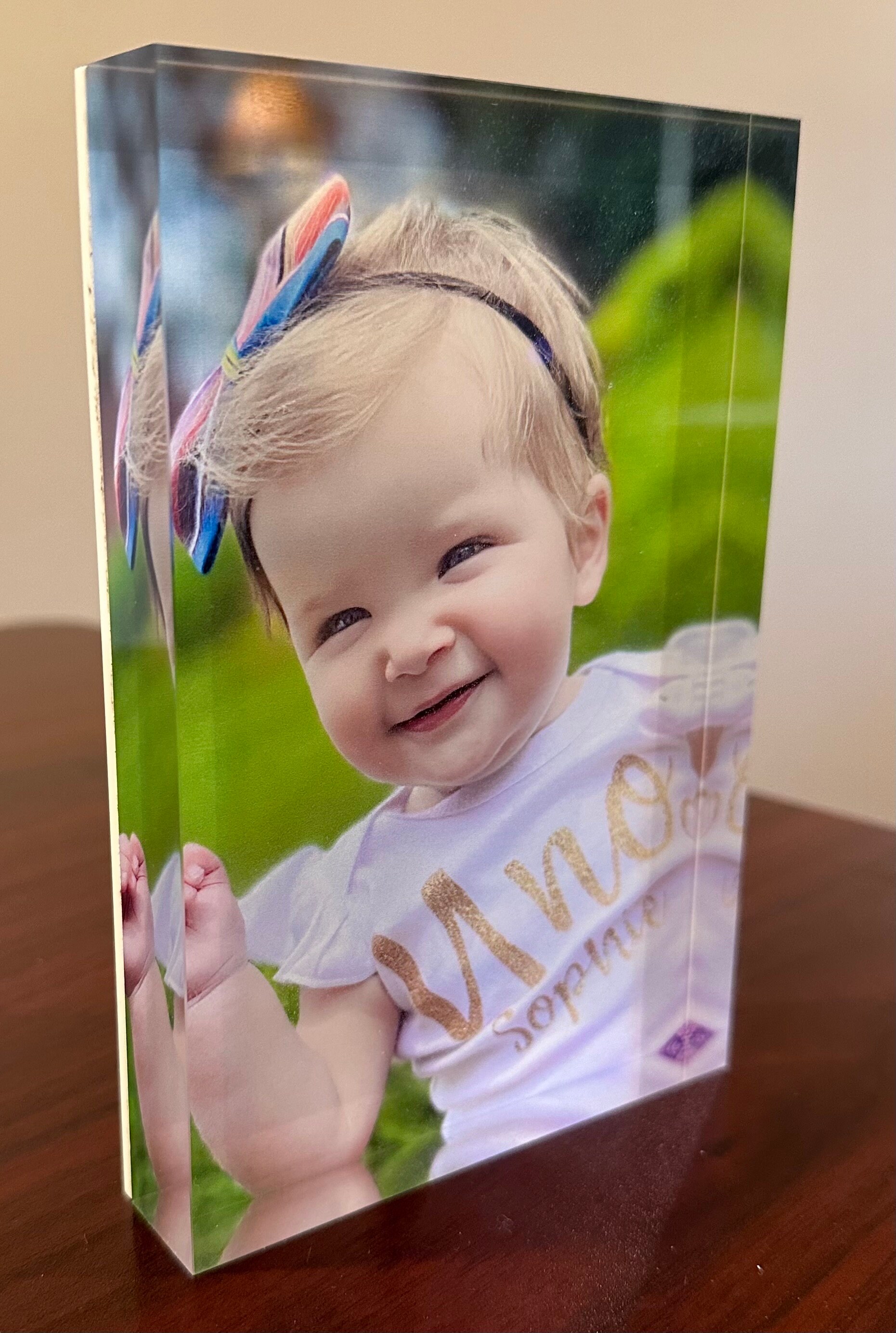 Your Photo Printed on Custom Clear Acrylic Block | Personalized Photo ...