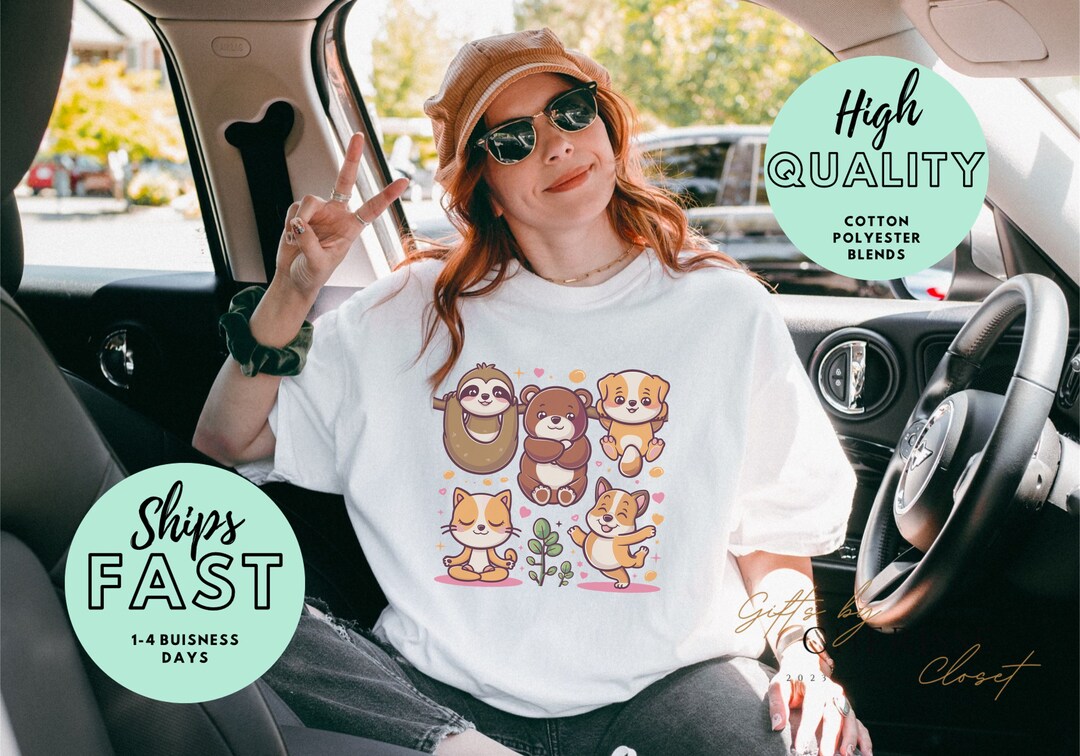 Kawaii Animal Love Shirt Comfort Colors Oversized Shirt Mental Health ...